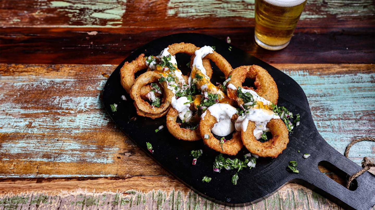 Popadom Style Onion Rings
